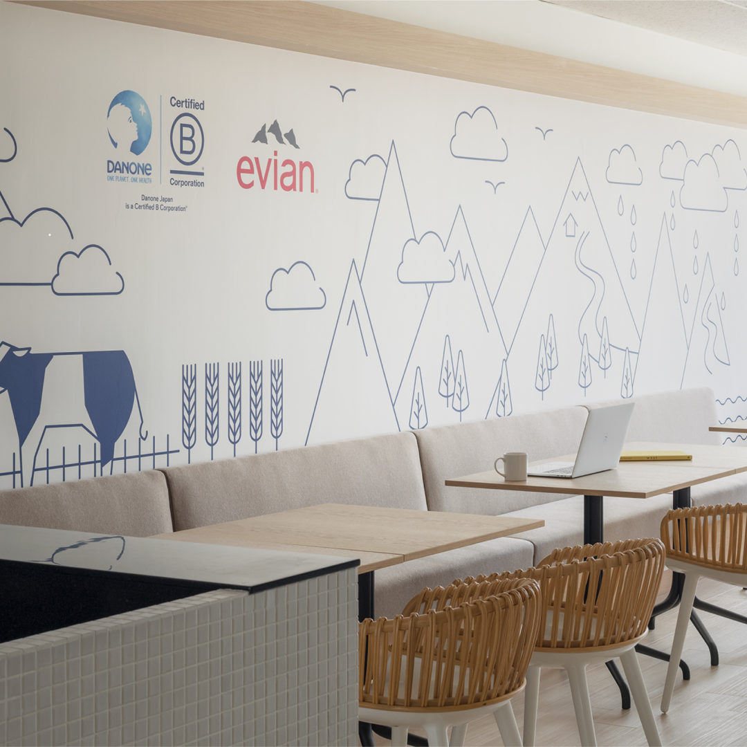 DANONE JAPAN Head Office : Wall graphics | GRAPHITerior | Graphic x ...